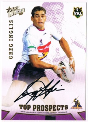 2006 NRL trading card Invincible Top Prospect Autograph Card TP1- Greg ...