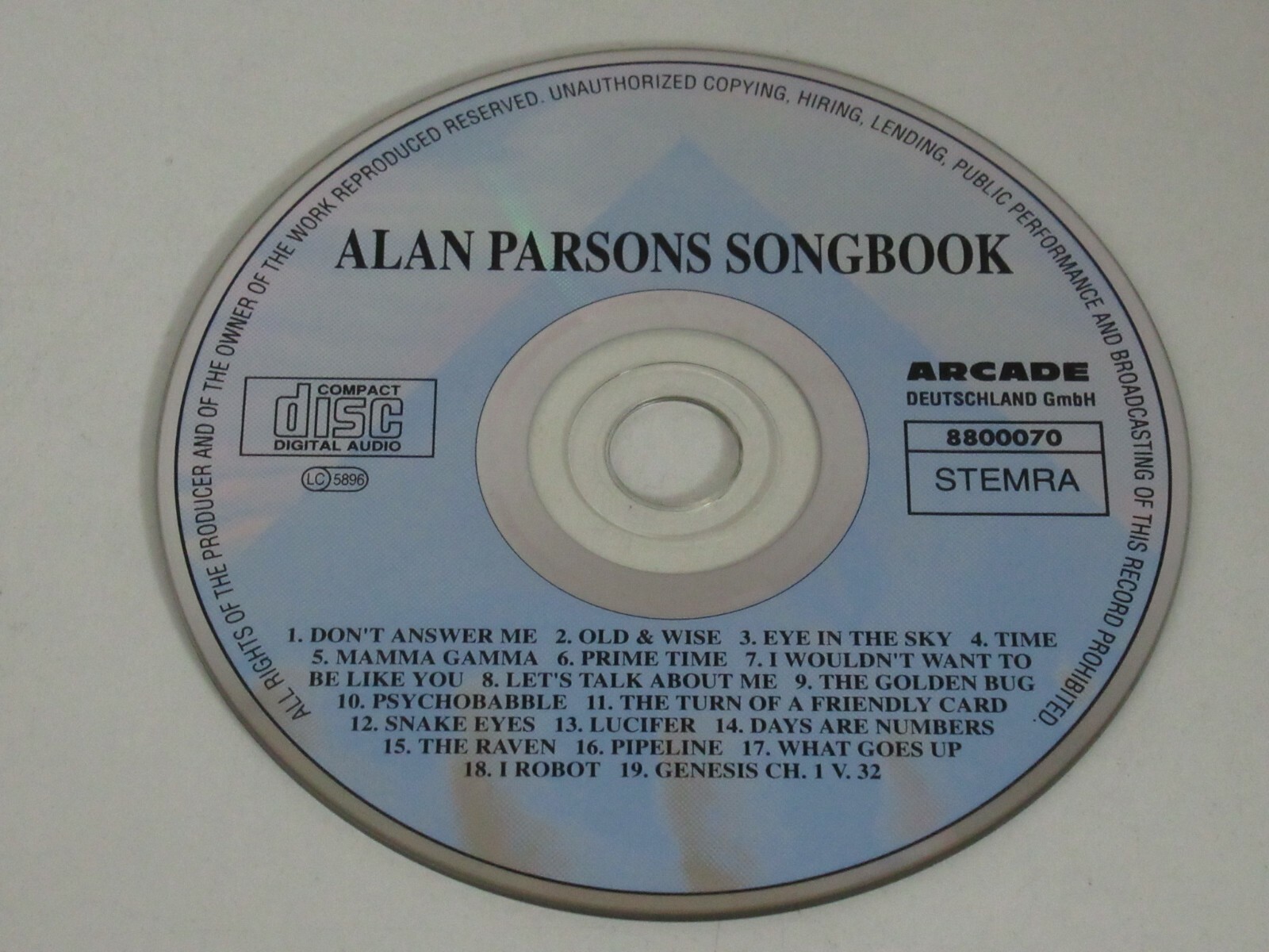 Alex Bollard Assembly ‎– The Alan Parsons Songbook / Arcade ‎– 8800070 ...