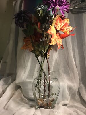 ASHLAND FALL FLORAL STEMS LOT OF 5 NEW Faux Silk Harvest Decor flowers ...