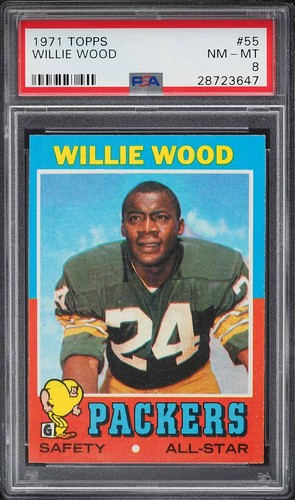 1971 Topps FB Card # 55 Willie Wood Green Bay Packers HOF ALL-STAR PSA ...