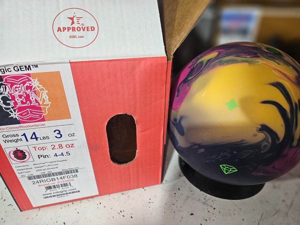 [F038] New NIB Roto Grip Magic Gem Bowling Ball | 1st Quality 14lb | eBay