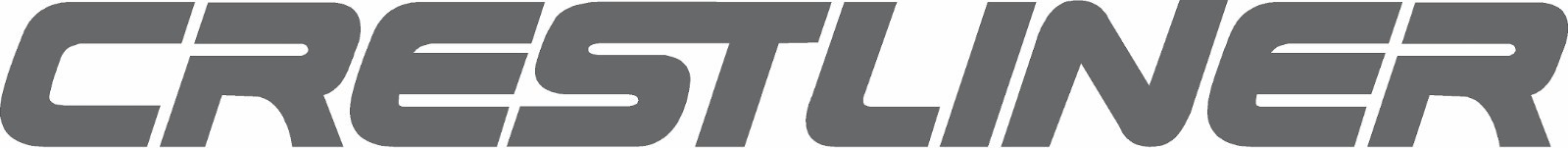 Crestliner Boat Logo Charcoal Metallic Decals 12"X1.1" You Get Two | eBay