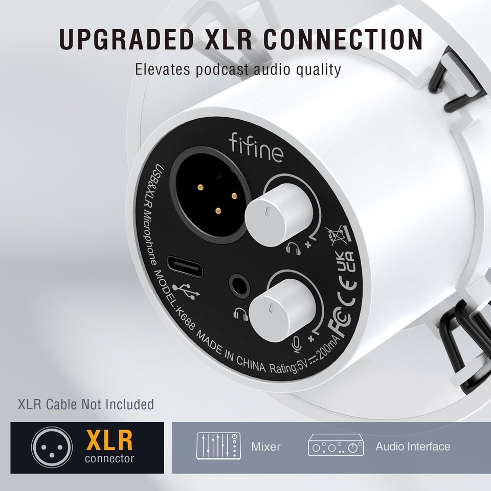 XLR Dynamic Microphone, USB PC Podcast Microphone for Streaming ...