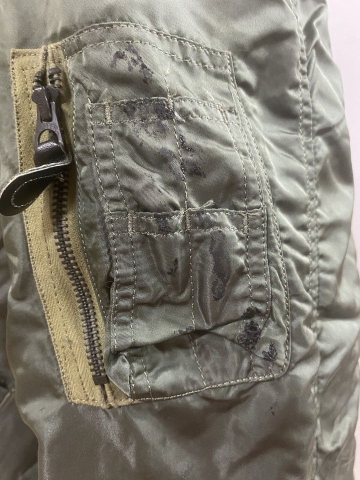 Vintage 1971 USAF Heavy Flight Jacket N-2B with coyote Fur Hood Size ...