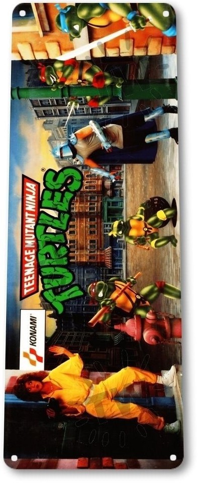 Ninja Turtles TMNT Classic Arcade Marquee Game Room Wall Decor Metal ...