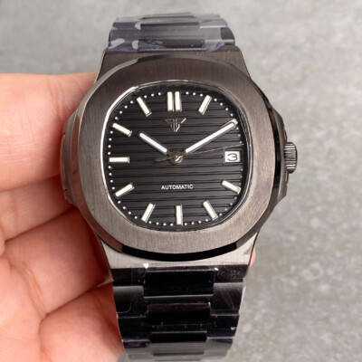 40mm Tandorio Square PVD Black Blue White Dial NH35 Automatic Men Watch ...