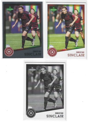 2023 PARKSIDE NWSL VOL 1 CHRISTINE SINCLAIR BASE FOIL B&W #21 3 CARD ...
