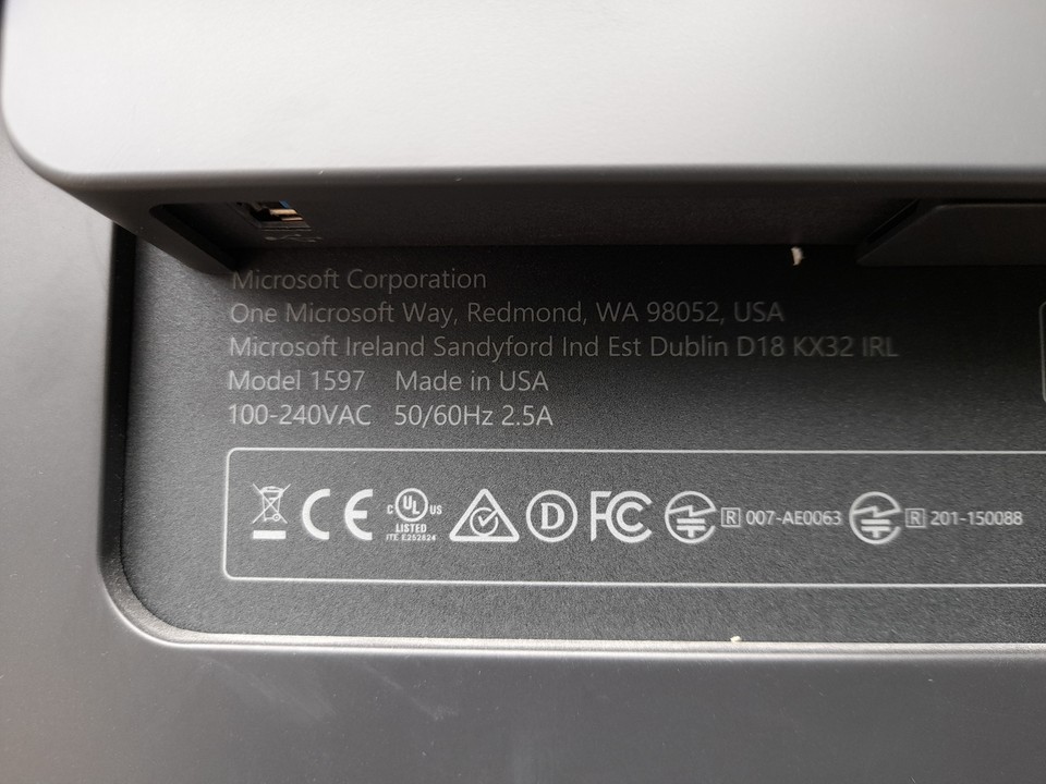 Microsoft Surface Hub 1597 55" Touchscreen Interactive Display Win 10 ...