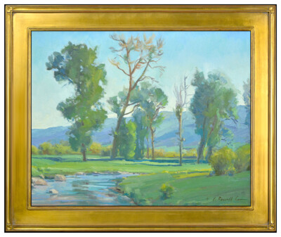 G Russell Case Original Painting Oil On Canvas Signed Landscape Water ...