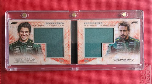 Fernando Alonso Lance Stroll Dual Relic /10 2024 Topps Eccellenza ...