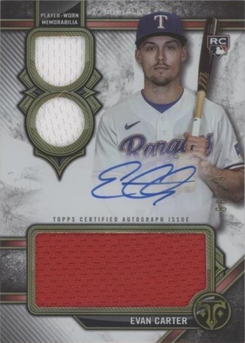 2024 Topps Triple Threads - Rookie Autograph Relics Evan Carter #RAR-EC ...