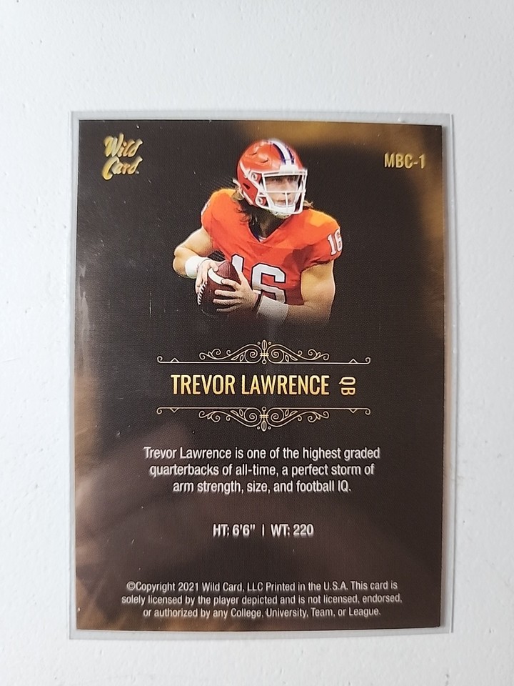 Trevor Lawrence RC 2021 Wild Card Matte #MBC-1 Jacksonville Jaguars | eBay