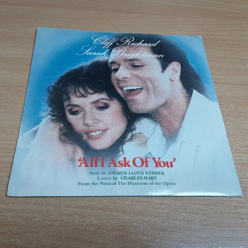 7" Single - Cliff Richard/Sarah Brightman, All I Ask Of You, 1986 ...