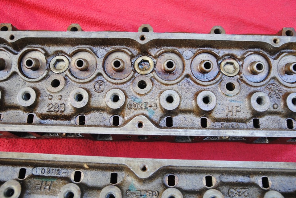 65 66 67 MUSTANG & SHELBY NOS FORD HIPO 289 CYLINDER HEADS PAIR C7ZZ ...