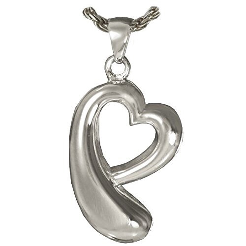 Heart Tear Keepsake Ash Holder Cremation Urn Pendant Necklace Sterling ...