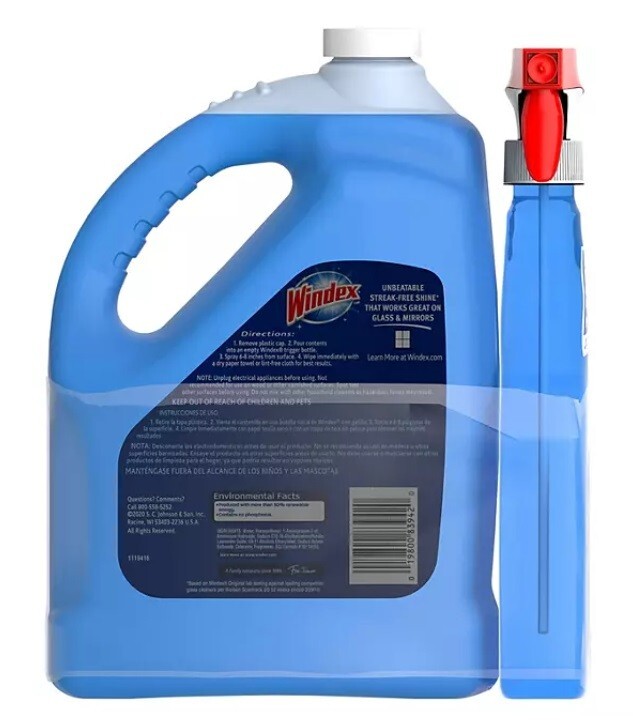 Windex Original Glass Cleaner, 1 spray bottle + 128 fl. oz. Refill | eBay