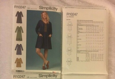 Simplicity Sewing Pattern R10247/8984 Misses' Dress size 6-14 New | eBay