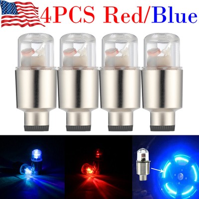4x Car Wheel Tyre LED Lights Tire Air Valve Stem Caps Cover Dragonfly ...