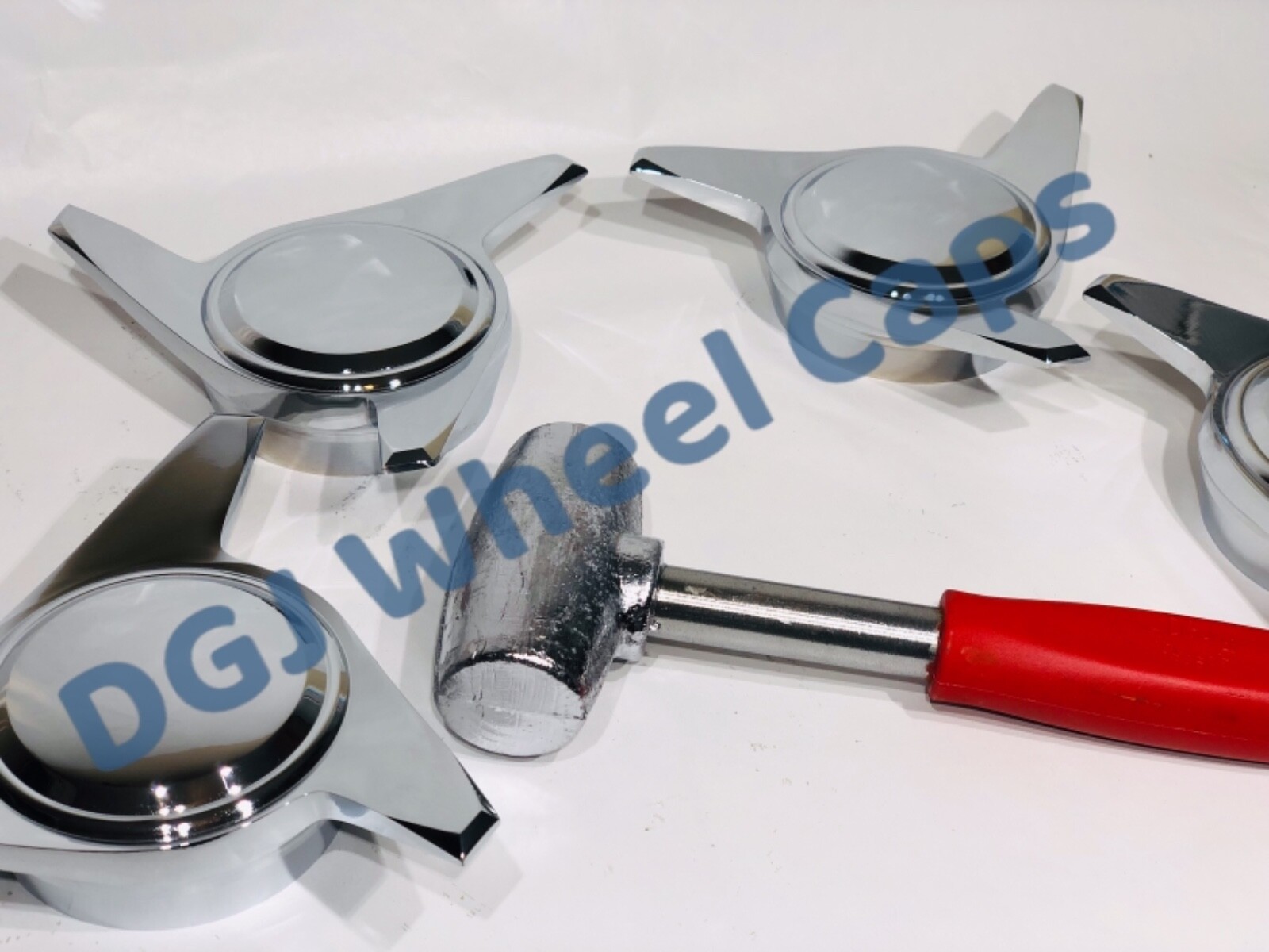 3 Bar Smooth KnockOffs Spinners and Red Lead Hammer for Lowrider Wire ...
