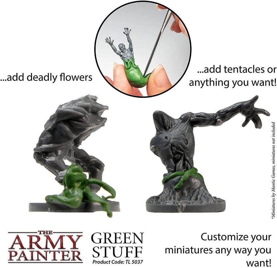 Army Painter Green Stuff Sculpting Putty, 4"x2 Kneadatite Warhammer ...