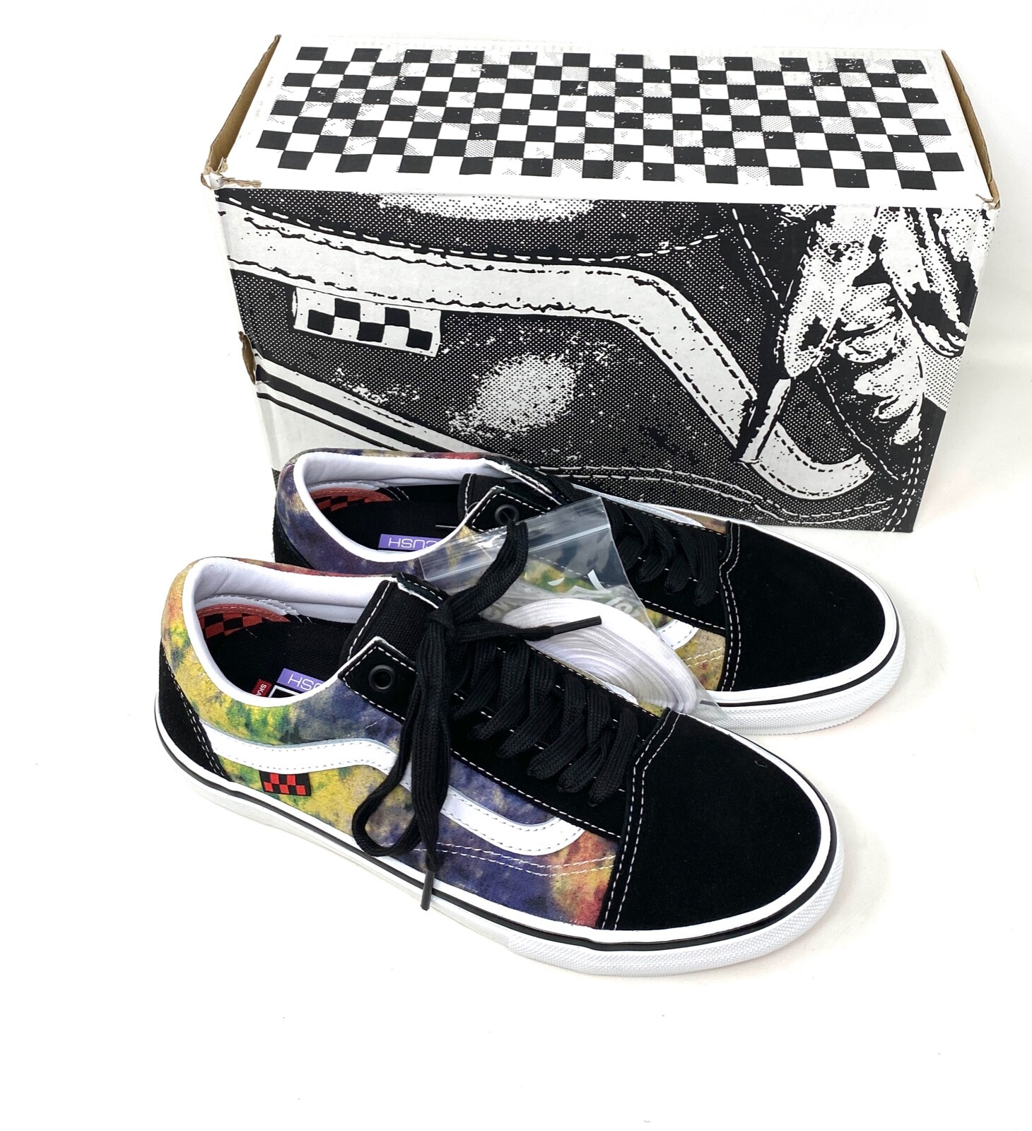 VANS Old Skool Skate Low Top Black Men’s Suede Canvas Sneakers Size ...