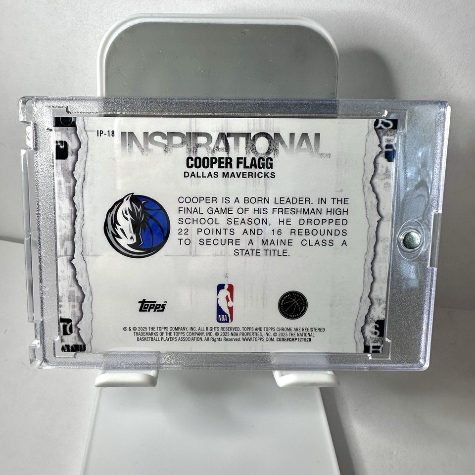 Cooper Flagg 2025-26 Topps Chrome Rookie Inspirational #IP-18 Dream Big ...