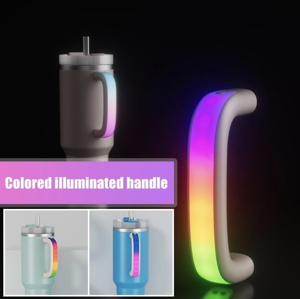 6 Colors LED Light-Up Tumbler Handle for Stanley 40oz/30oz, Color ...