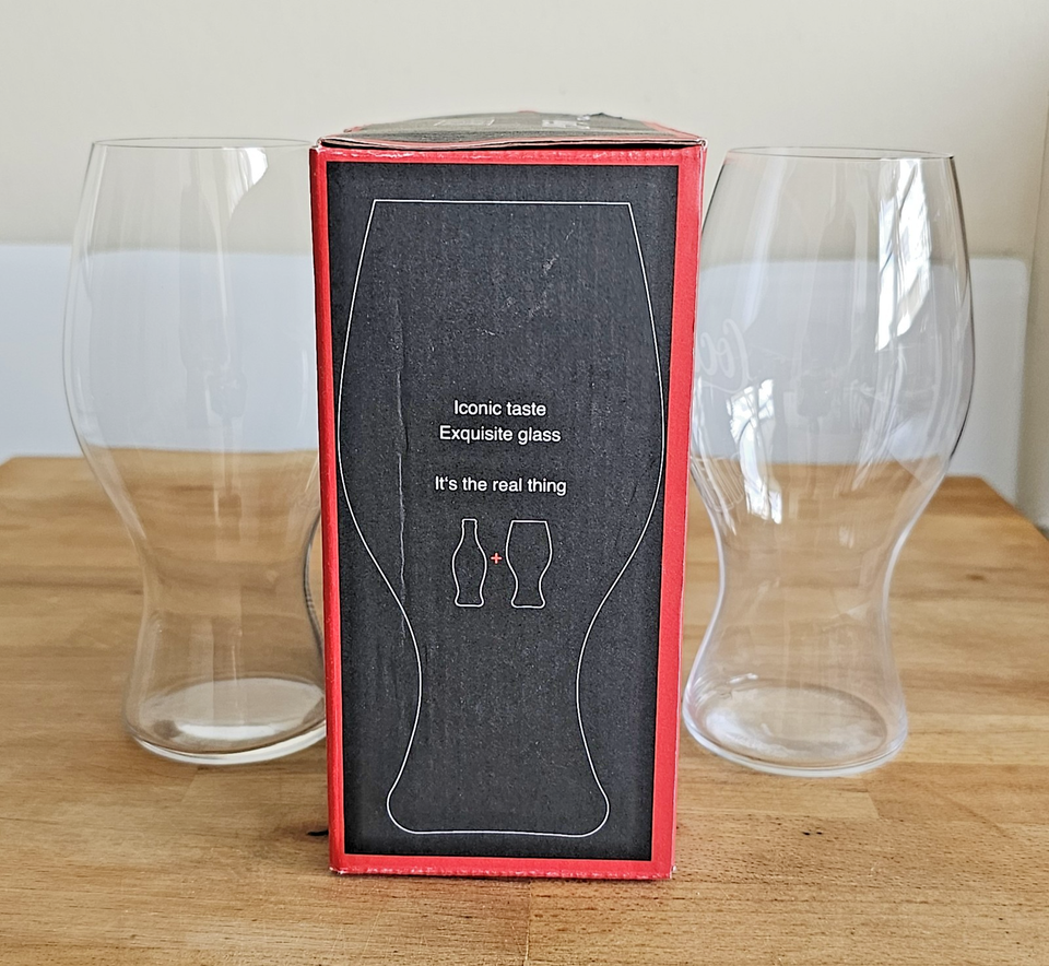 RIEDEL X COCA COLA 2 X Crystal 17oz Glasses With Box Made In Germany ...