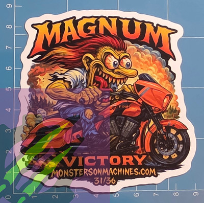 Victory Magnum Sticker 9×9cm – Monsters on Machines #31/36 Copper ...
