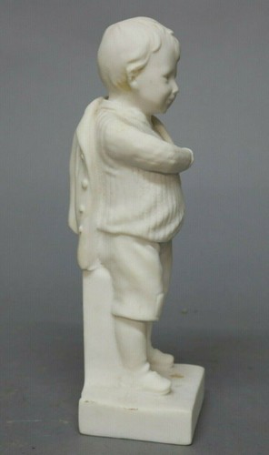 PAIR VINTAGE ANTIQUE CARVED ALABASTER MARBLE FIGURAL STATUE SCUPLTURES ...