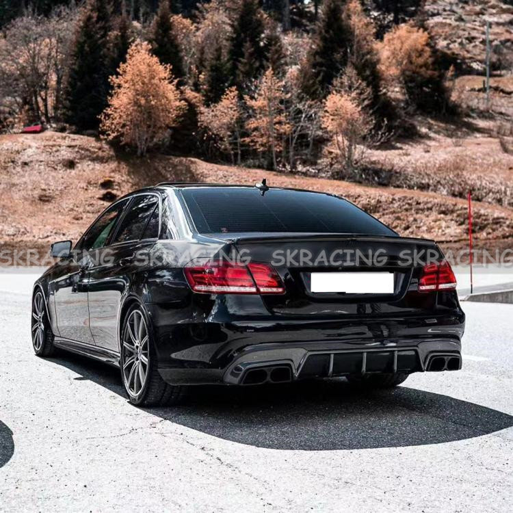 Glossy black Rear Bumper Diffuser Lip Fits Mercedes Benz W212 E350 E63 ...