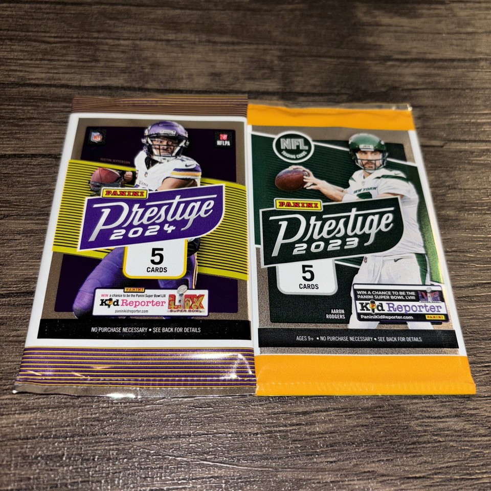 2024 & 2023 Panini Prestige Football-5 Card Packs-Factory Sealed ...