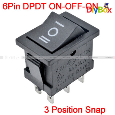 Rocker - Switch 6 Pin Dpdt