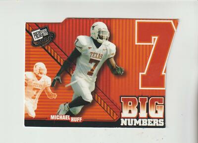 2006 Press Pass Big Numbers #22 Michael Huff rookie card, Texas ...