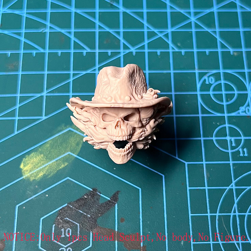 1/10 Scale Skeleton Ghost Rider Head Sculpt Unpainted Fit 7" Neca ...