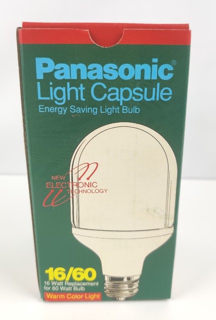 Panasonic Light Capsule Energy Saving Light Bulb 16/60 Warm Color for ...