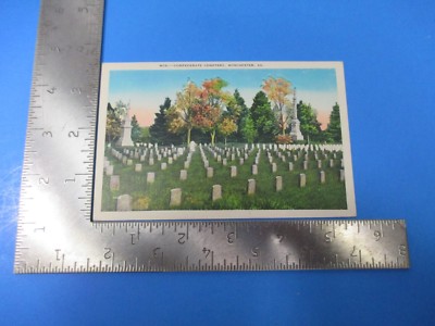 Vintage Confederate Cemetary Winchester Virginia Post Card PC69 | eBay
