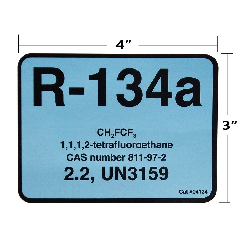 R-134a / R134a Label # 04134 , SOLD EACH | eBay