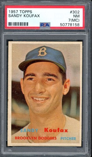 1957 Topps 302 Sandy Koufax PSA 7 MC 50778158 | eBay