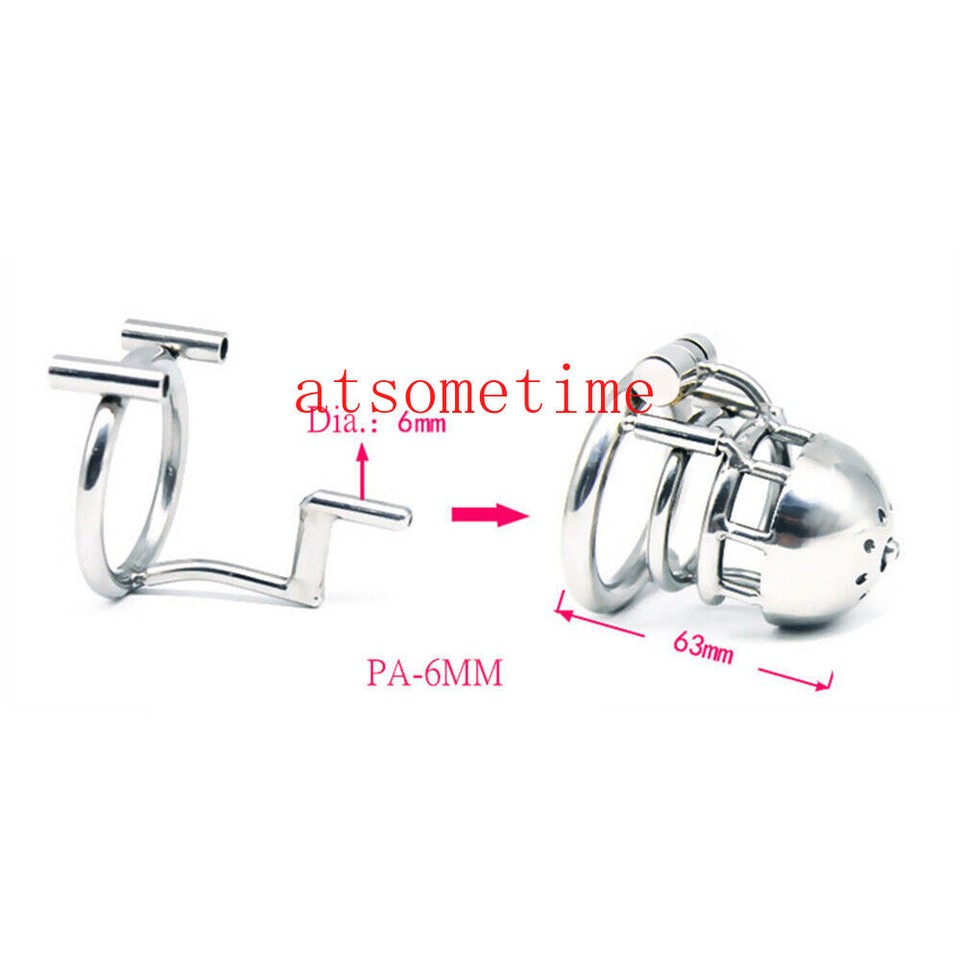 Stainless Steel Male Chastity Belt Device Restraint Cage Ring Locking ...