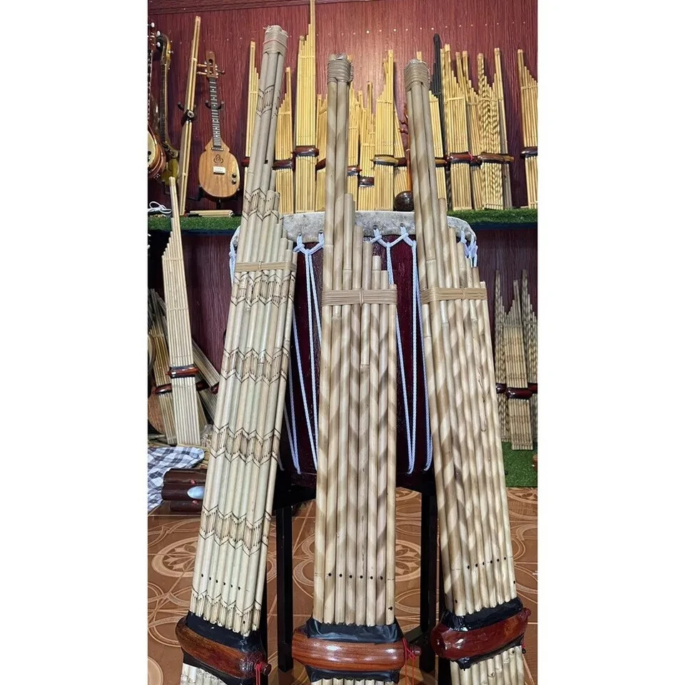 Khaen Bamboo Silver Reed Isan Lao Organ Mouth Instrument Musical Kan 8 ...
