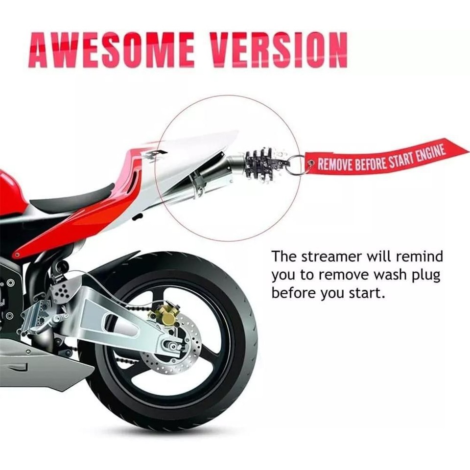 Muffler Exhaust Wash Plug, Motorcycle Dirt Bike 2 Stroke Streamer New ...