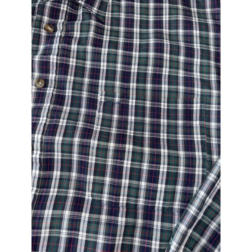 Mens Sutter & Grant Green Navy Plaid Long Sleeve Button Down Shirt ...