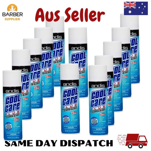 12x Andis Cool Care Plus Barber Clipper Spray 439g Sanitising Cleaning ...