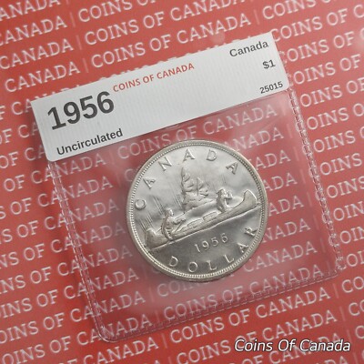 1956 Canada $1 Silver Dollar Coin - Uncirculated - Outstanding! # ...