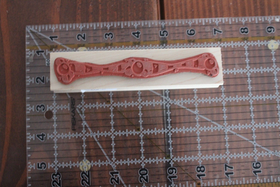 WHIPPER SNAPPER Candy Cane Strip Wavy Curved Wood Rubber Stamp Border ...