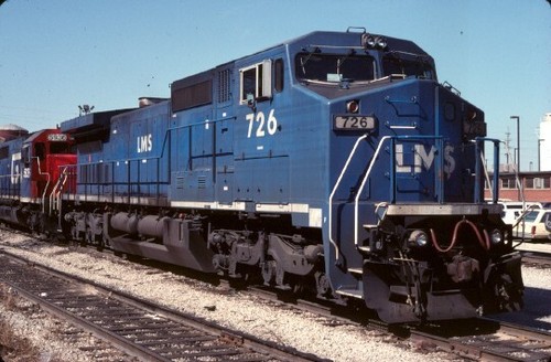 LMS 726 C40-8W BEDFORD PARK IL (GE LEASING) ORIGINAL SLIDE 03-22-96 T14 ...