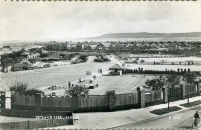 REAL PHOTO POSTCARD OF ZETLAND PARK, REDCAR (NEAR MIDDLESBROUGH) NORTH ...