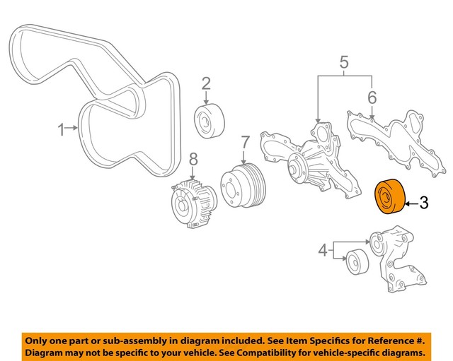 Toyota Oem-serpentine Drive Belt Idler Pulley 166040P011 for sale ...