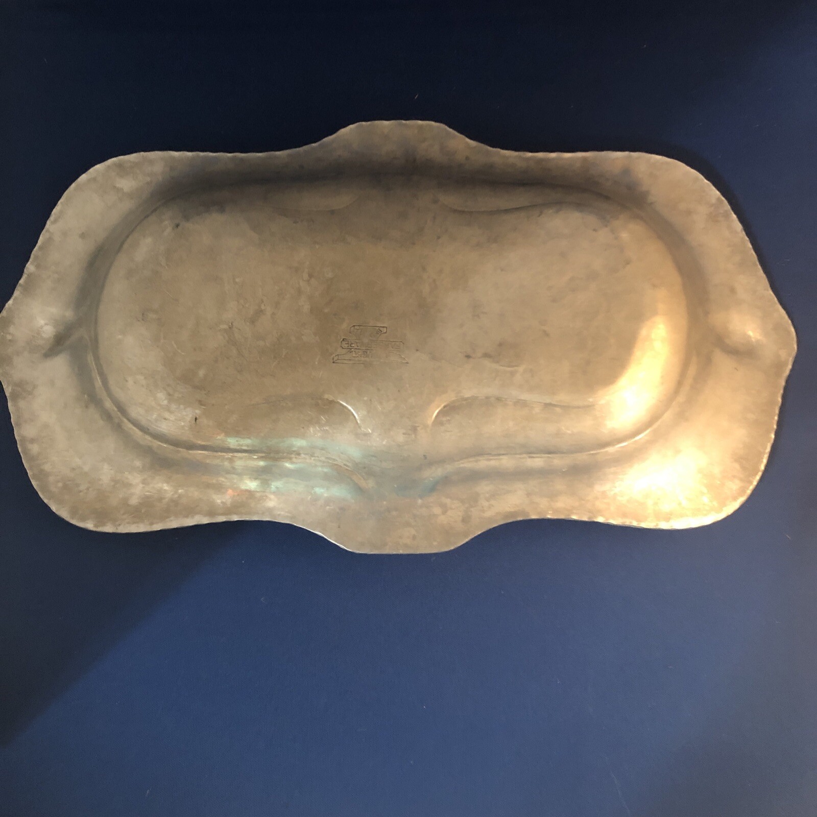 Vintage Wrought Farberware Aluminum Serving Tray Hammered Floral BKLYN ...